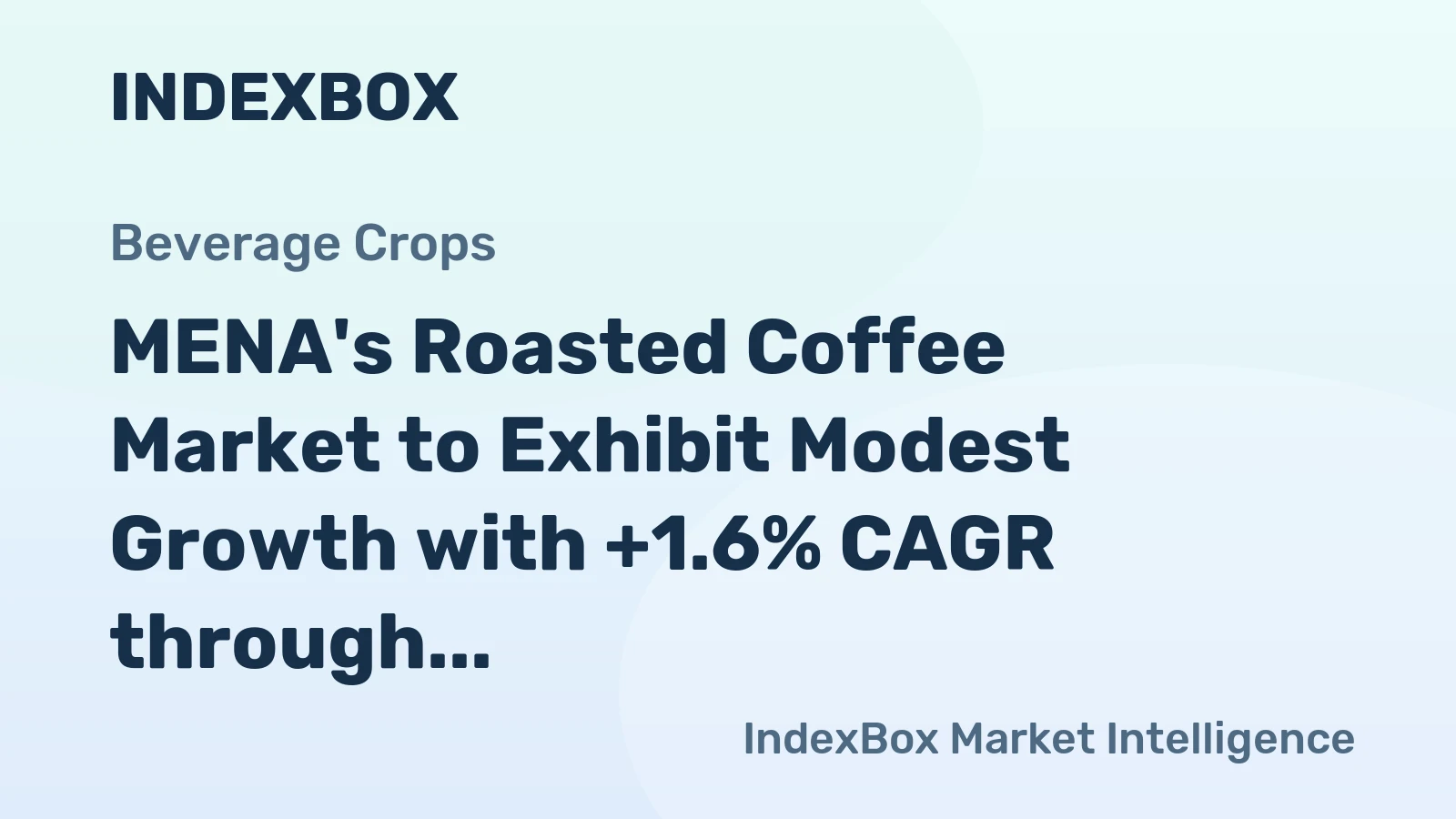 MENA's Roasted Coffee Market to Exhibit Modest Growth with +1.6% CAGR through 2035, Reaching $3.6B in Value