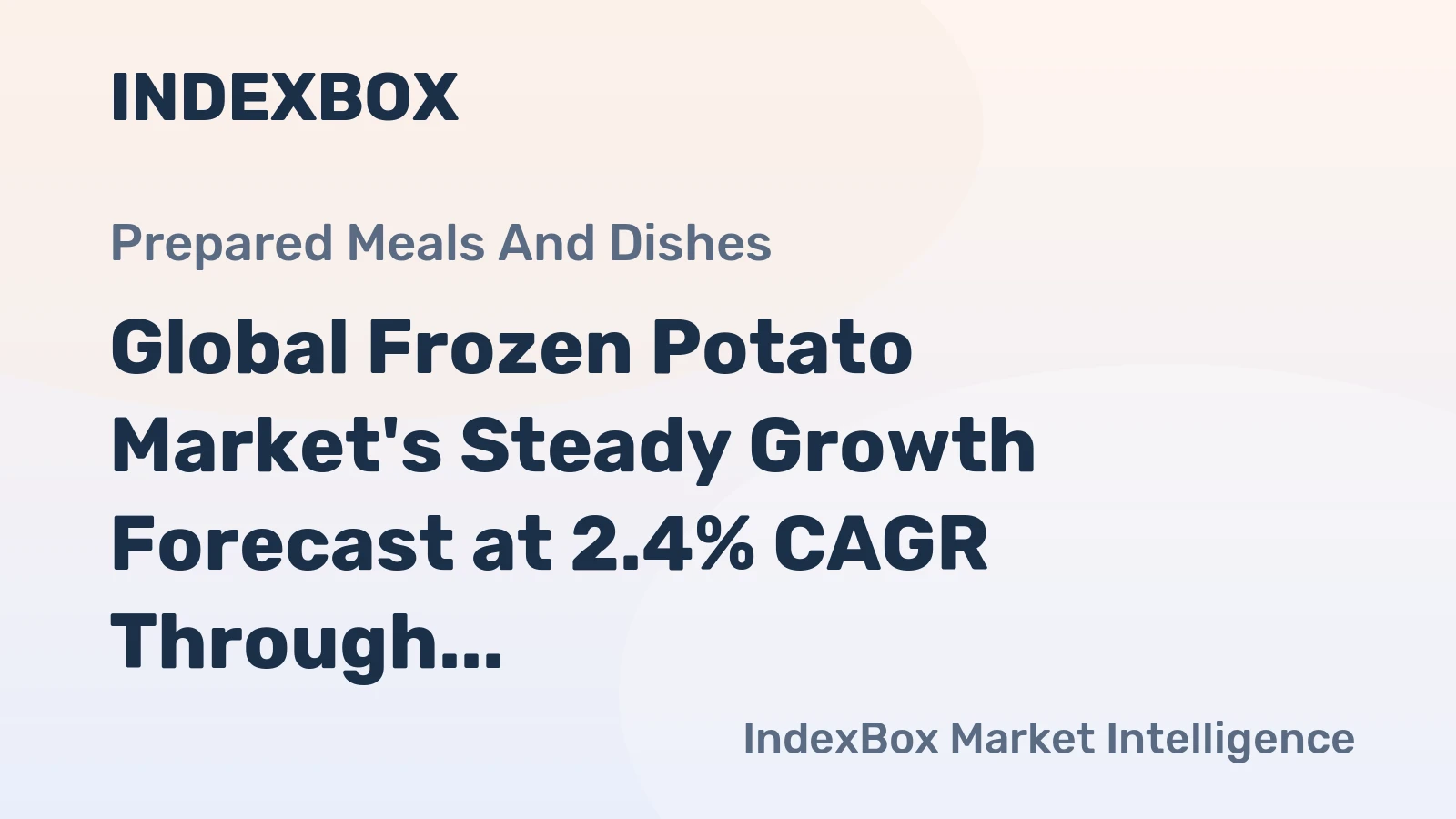 Global Frozen Potato Market's Steady Growth Forecast at 2.4% CAGR Through 2035
