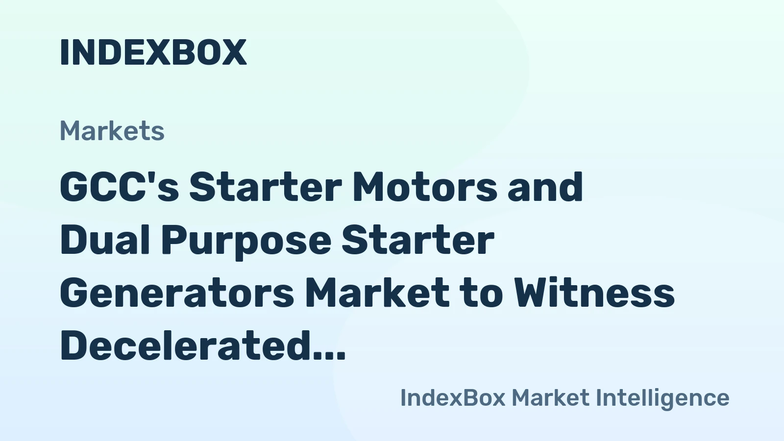 GCC's Starter Motors and Dual Purpose Starter Generators Market to Witness Decelerated Growth with a CAGR of +1.9% from 2024 to 2035, Reaching 2.2M Units and $108M in Value