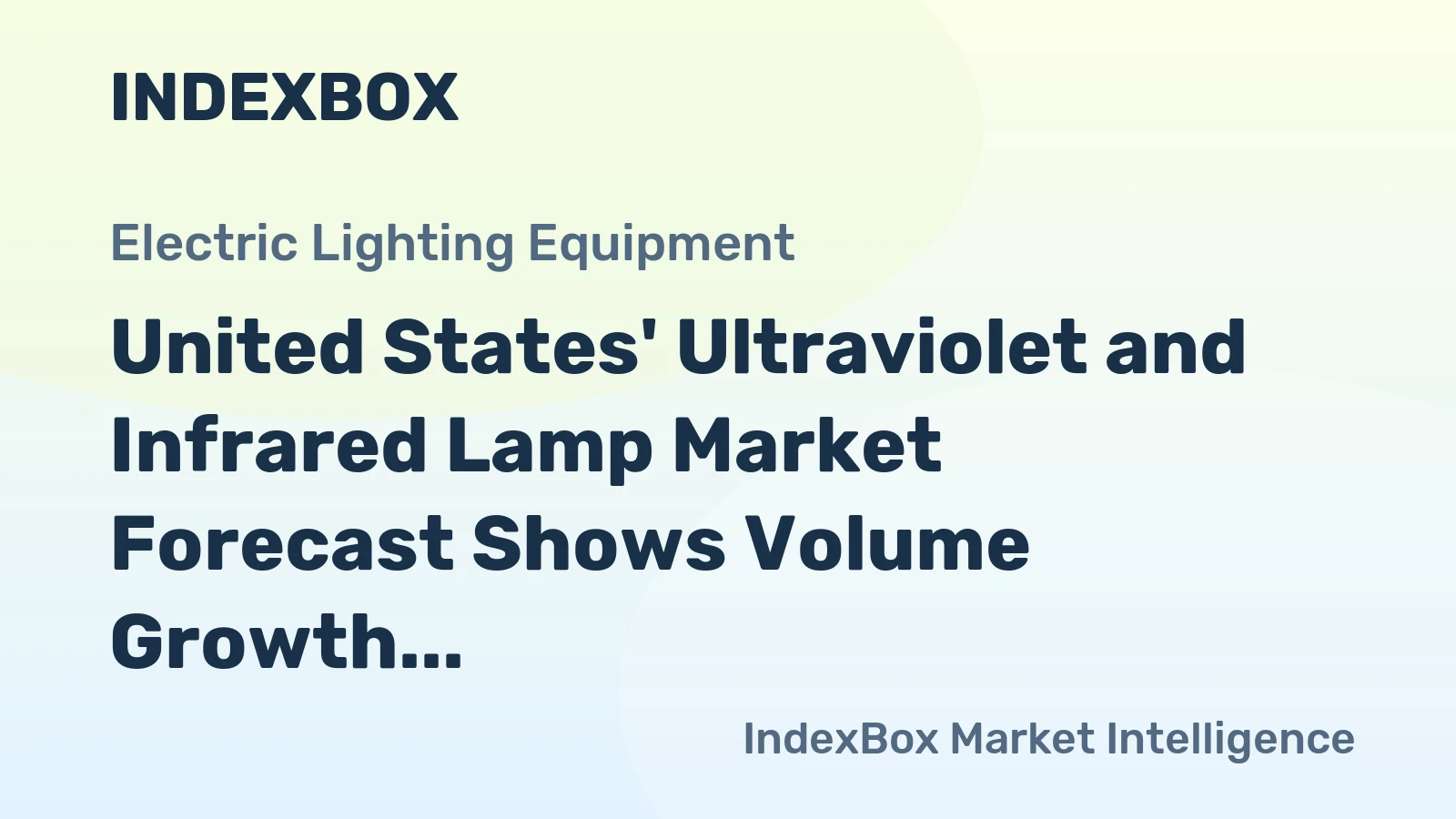 United States' Ultraviolet and Infrared Lamp Market Forecast Shows Volume Growth Amid a -12.2% Value CAGR