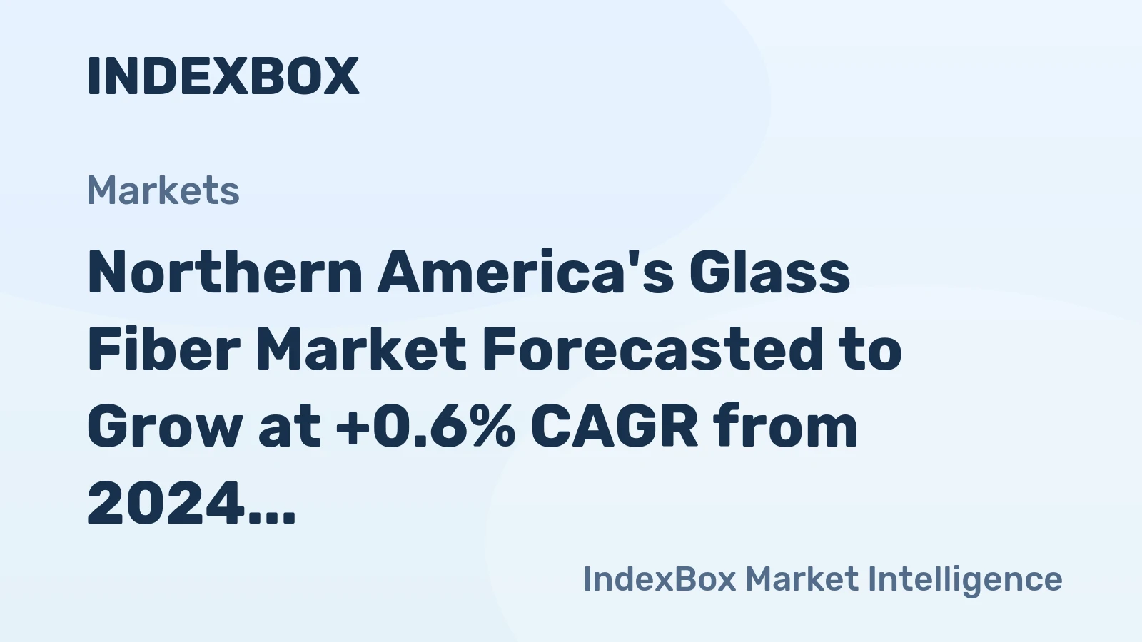 Northern America's Glass Fiber Market Forecasted to Grow at +0.6% CAGR from 2024 to 2035