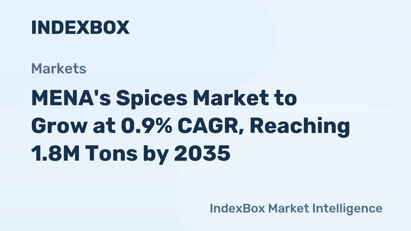 MENA's Spices Market to Grow at 0.9% CAGR, Reaching 1.8M Tons by 2035