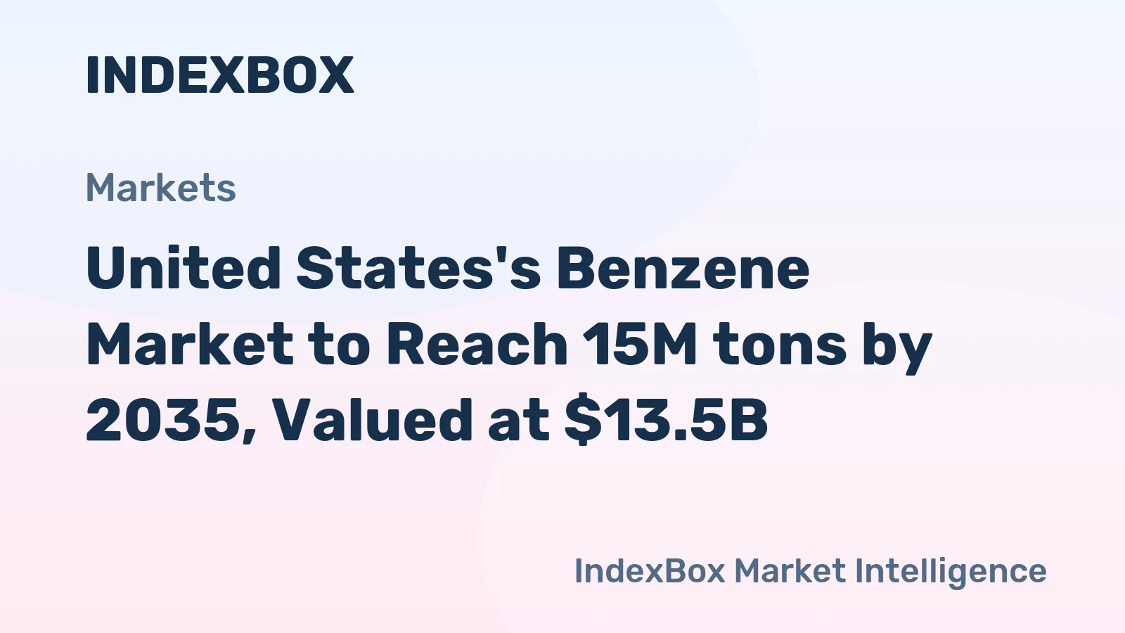 United States's Benzene Market to Reach 15M tons by 2035, Valued at $13.5B