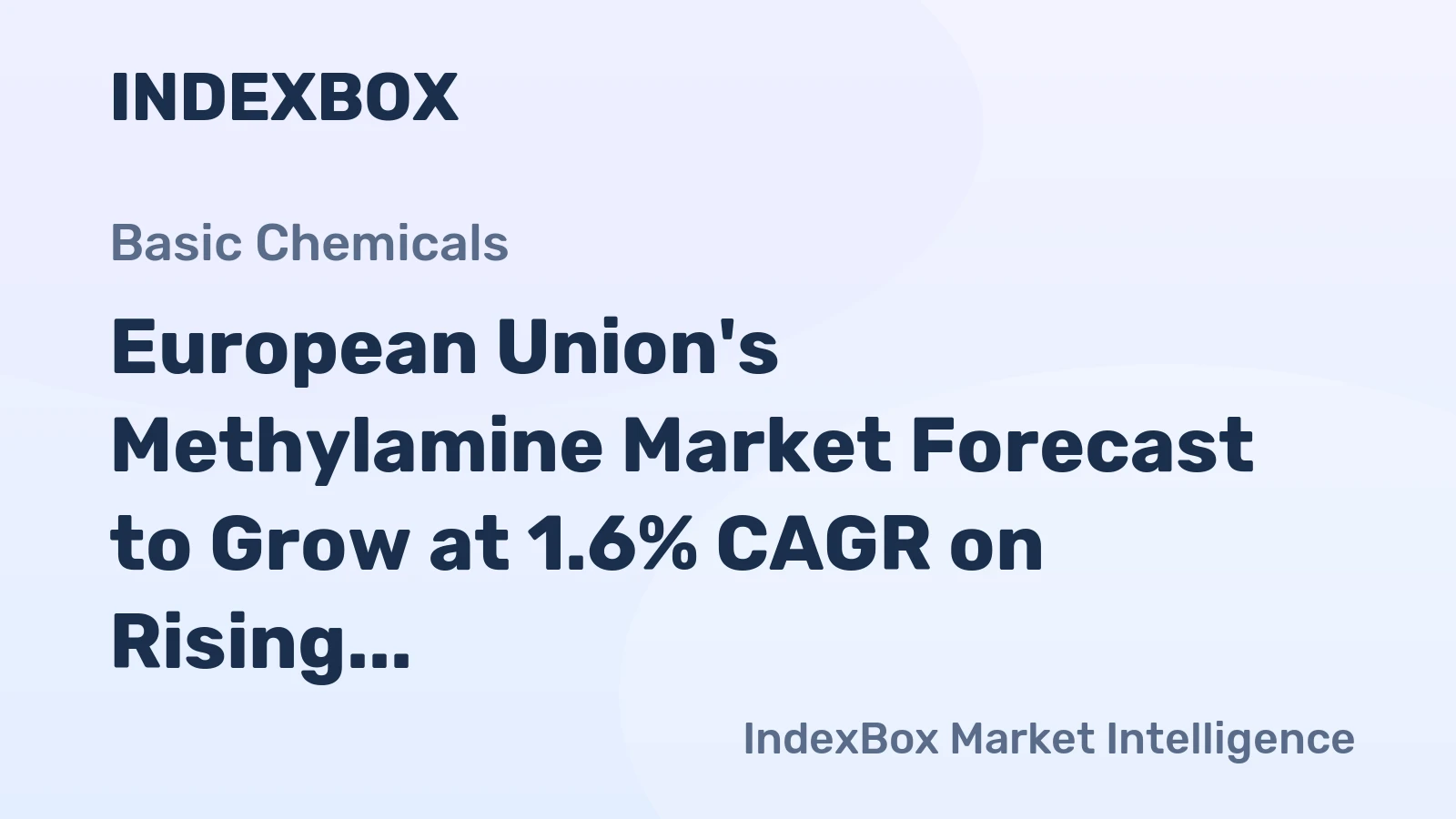 European Union's Methylamine Market Forecast to Grow at 1.6% CAGR on Rising Demand