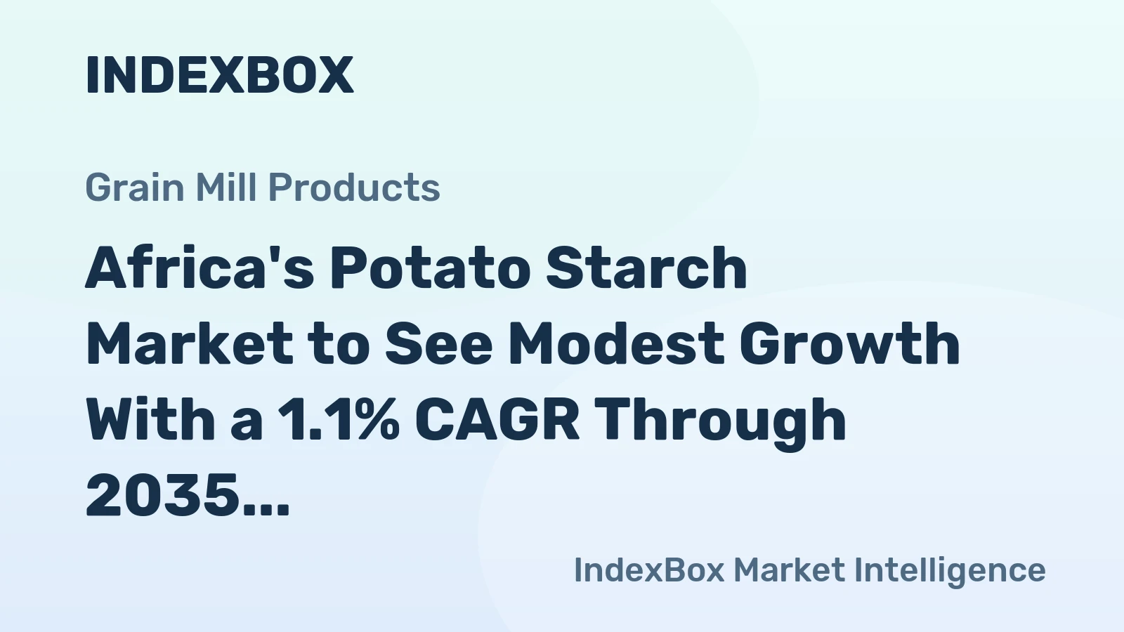 Africa's Potato Starch Market to See Modest Growth With a 1.1% CAGR Through 2035
