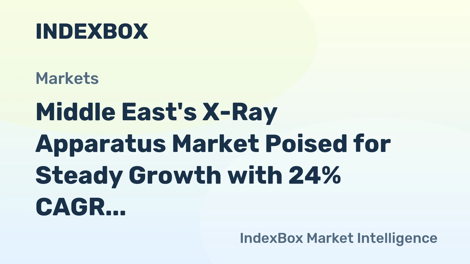 Middle East's X-Ray Apparatus Market Poised for Steady Growth with 24% CAGR in Value Through 2035