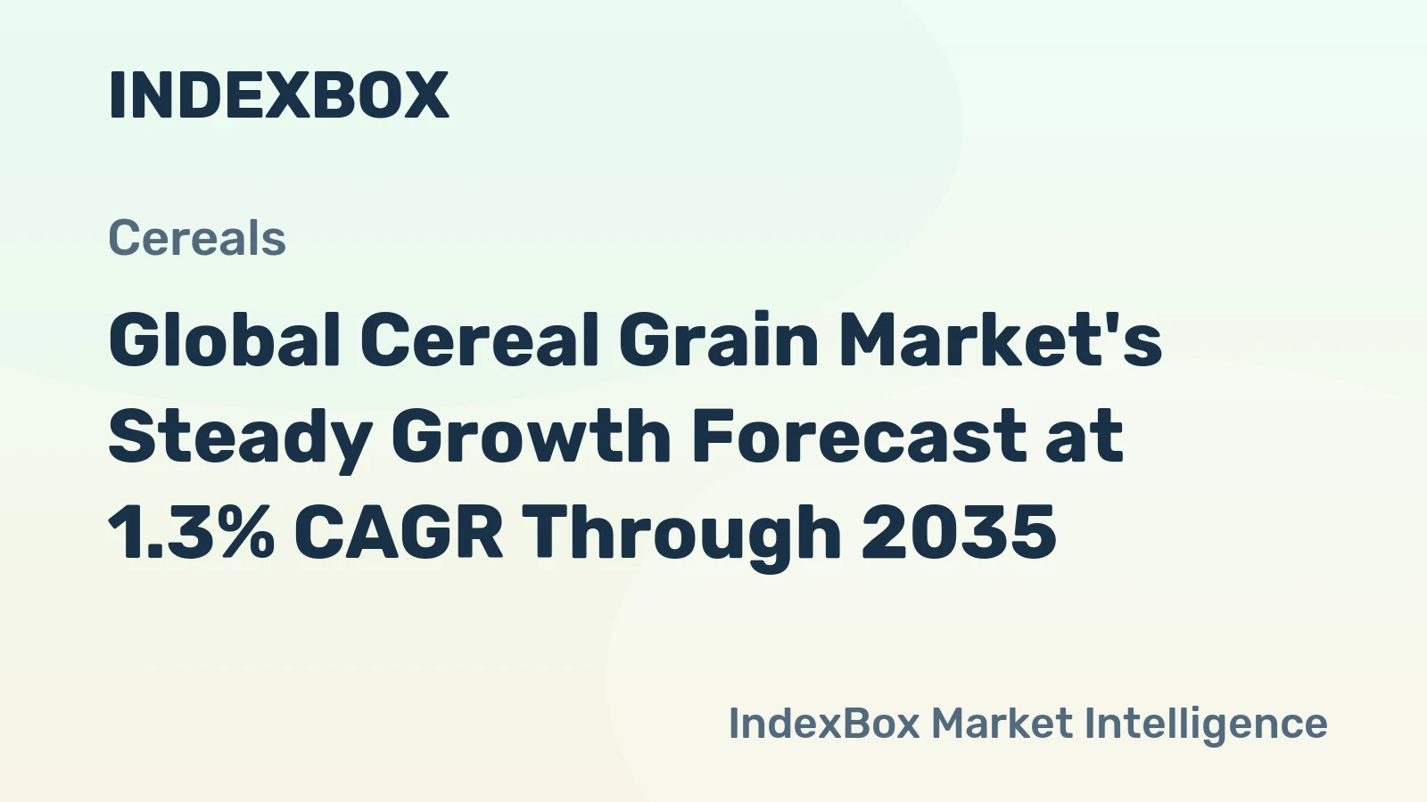 Global Cereal Grain Market's Steady Growth Forecast at 1.3% CAGR Through 2035