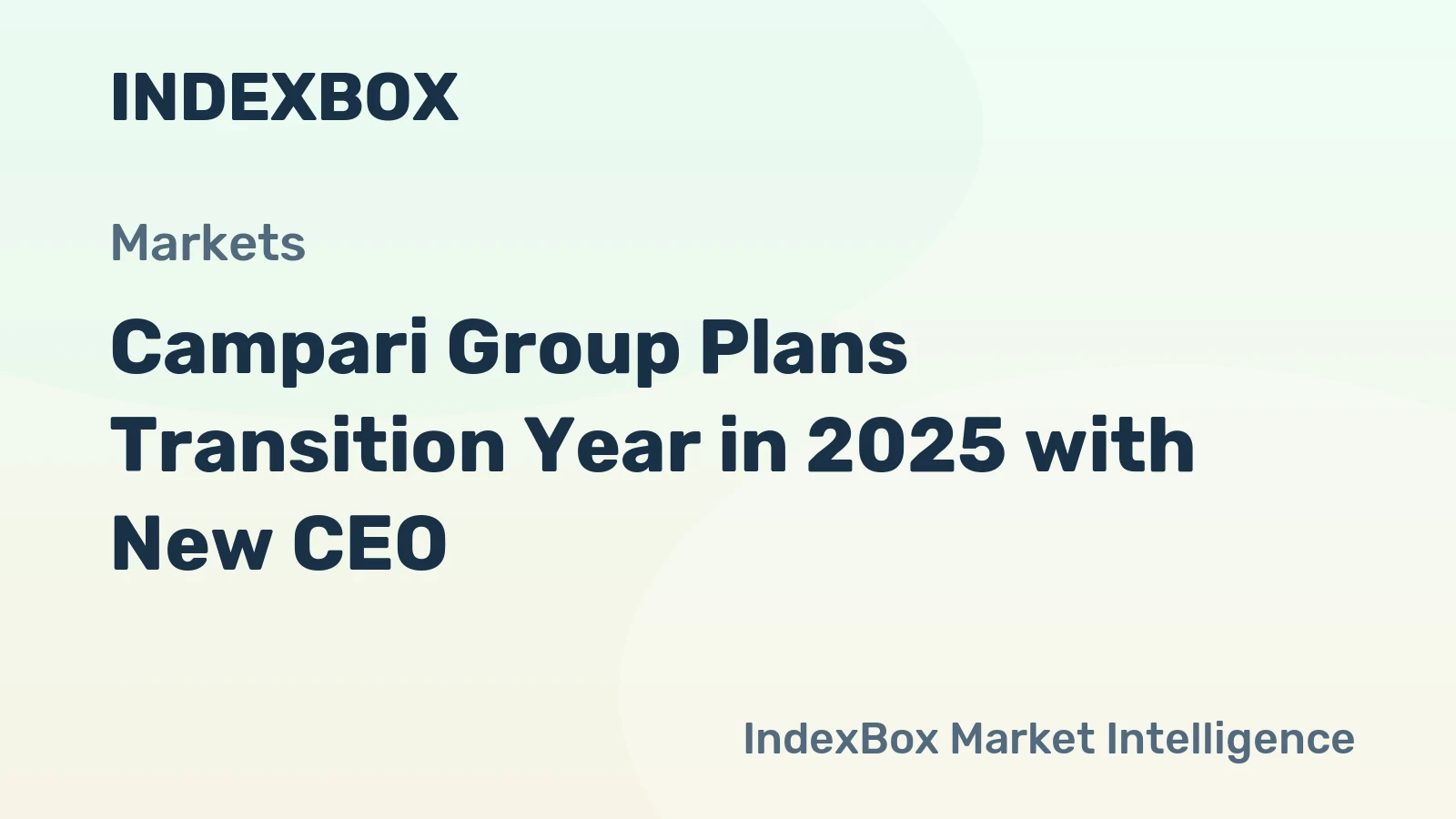 Campari Group Plans Transition Year in 2025 with New CEO