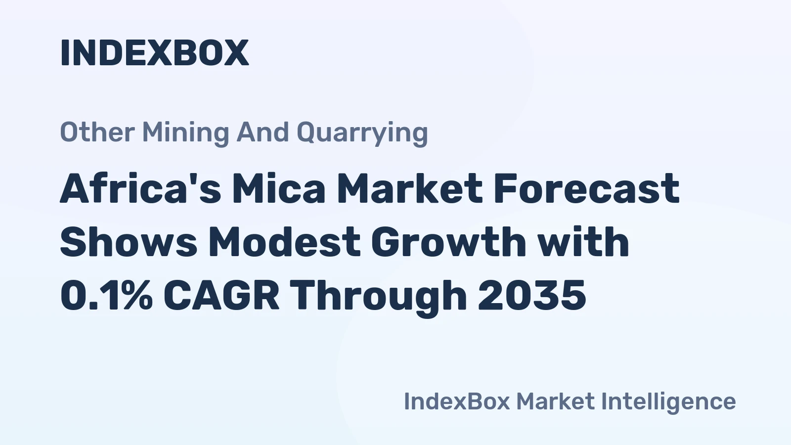 Africa's Mica Market Forecast Shows Modest Growth with 0.1% CAGR Through 2035