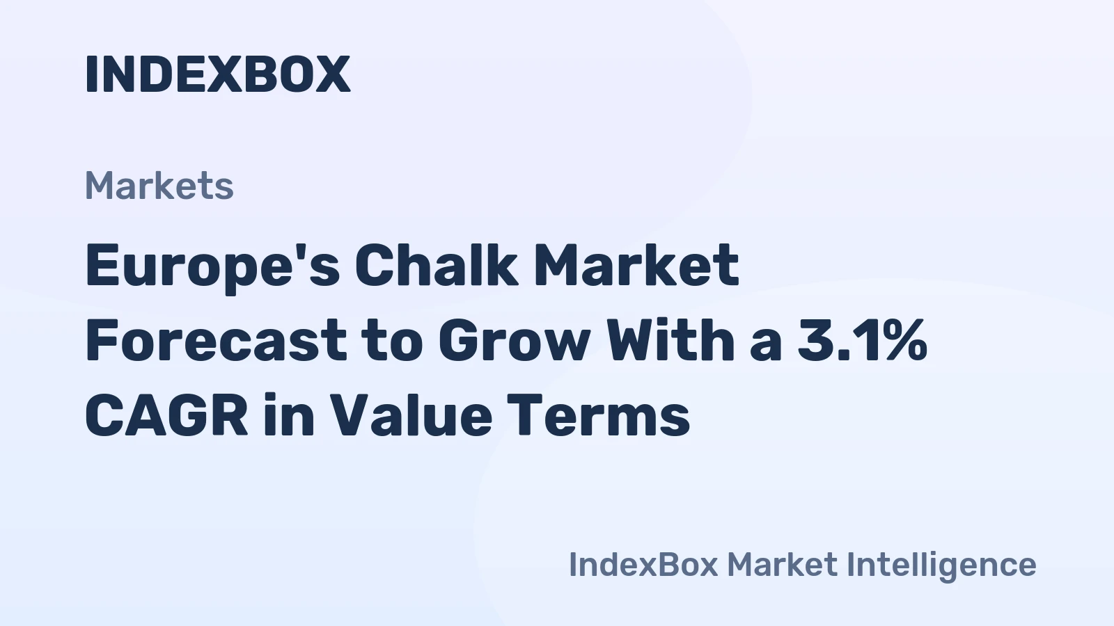 Europe's Chalk Market Forecast to Grow With a 3.1% CAGR in Value Terms