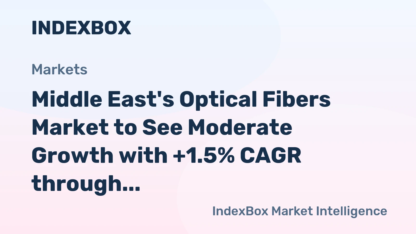 Middle East's Optical Fibers Market to See Moderate Growth with +1.5% CAGR through 2035