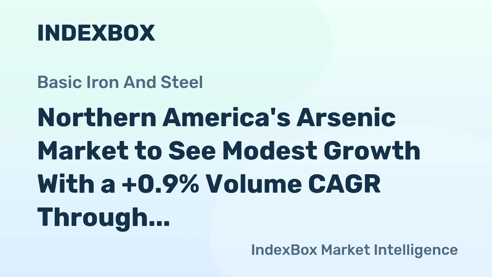 Northern America's Arsenic Market to See Modest Growth With a +0.9% Volume CAGR Through 2035