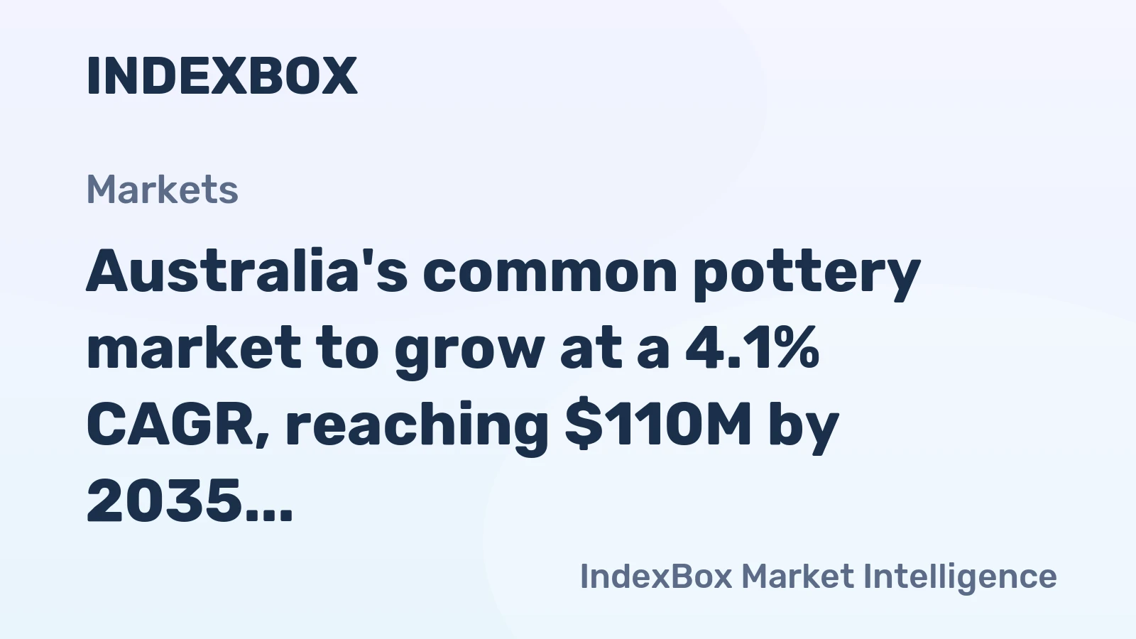 Australia's common pottery market to grow at a 4.1% CAGR, reaching $110M by 2035, driven by rising demand.