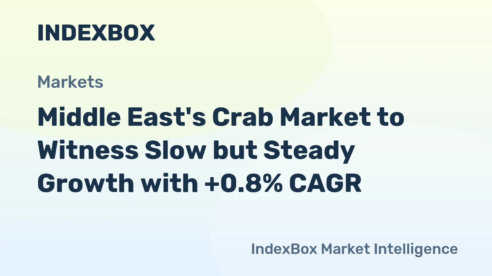 Middle East's Crab Market to Witness Slow but Steady Growth with +0.8% CAGR
