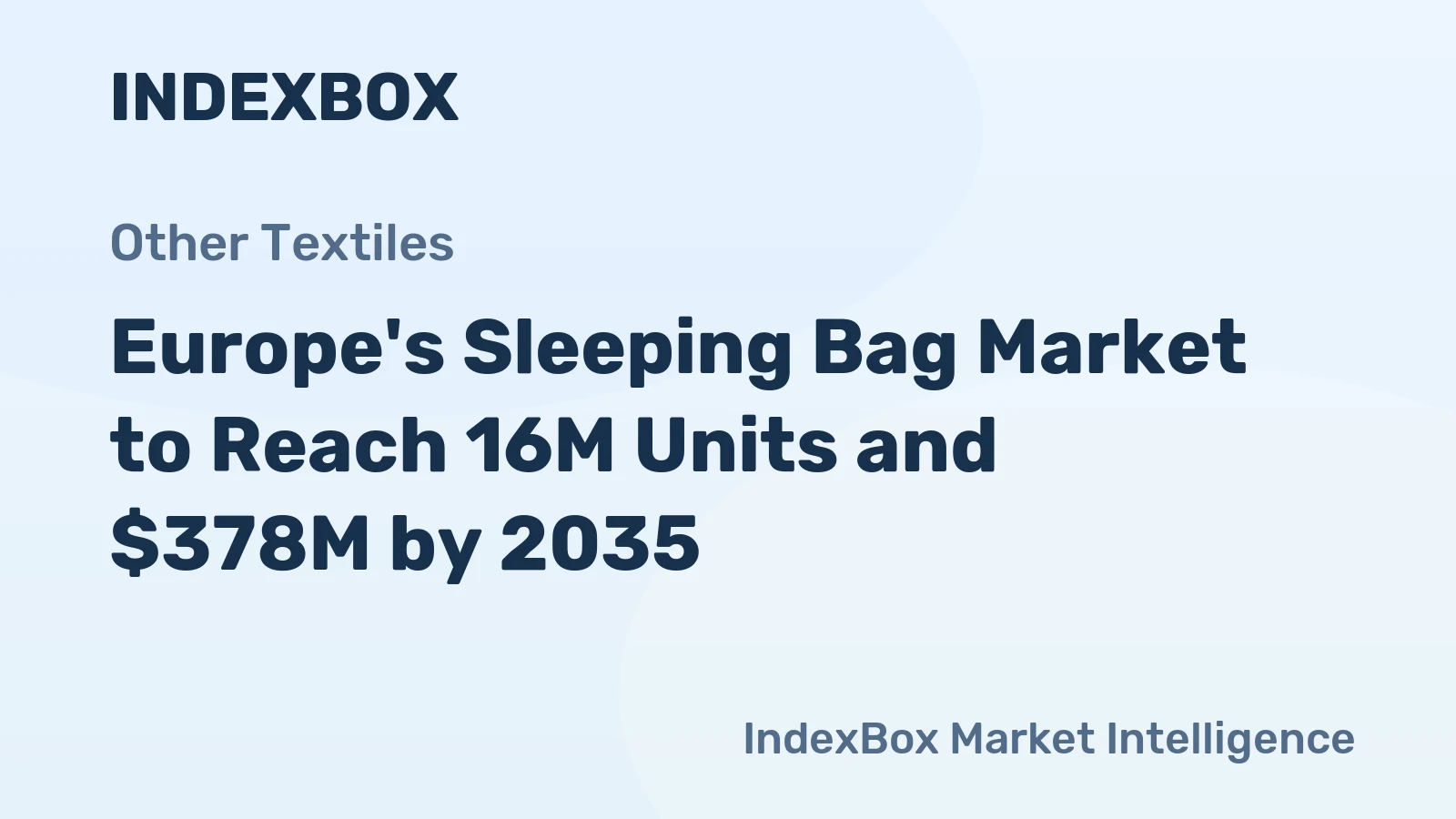 Europe's Sleeping Bag Market to Reach 16M Units and $378M by 2035