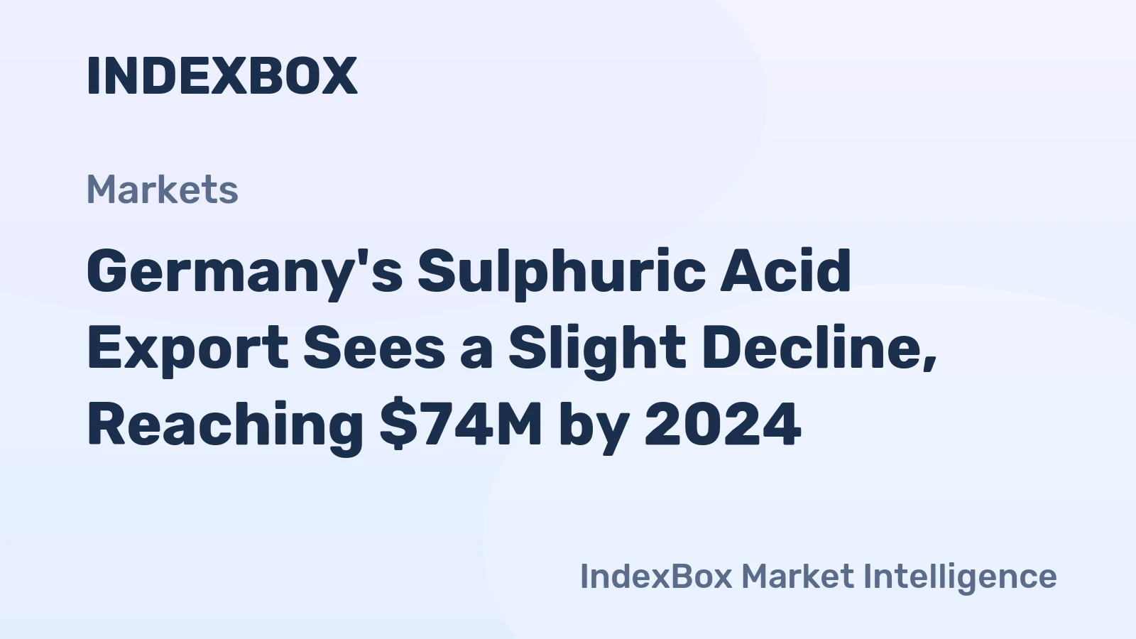 Germany's Sulphuric Acid Export Sees a Slight Decline, Reaching $74M by 2024.