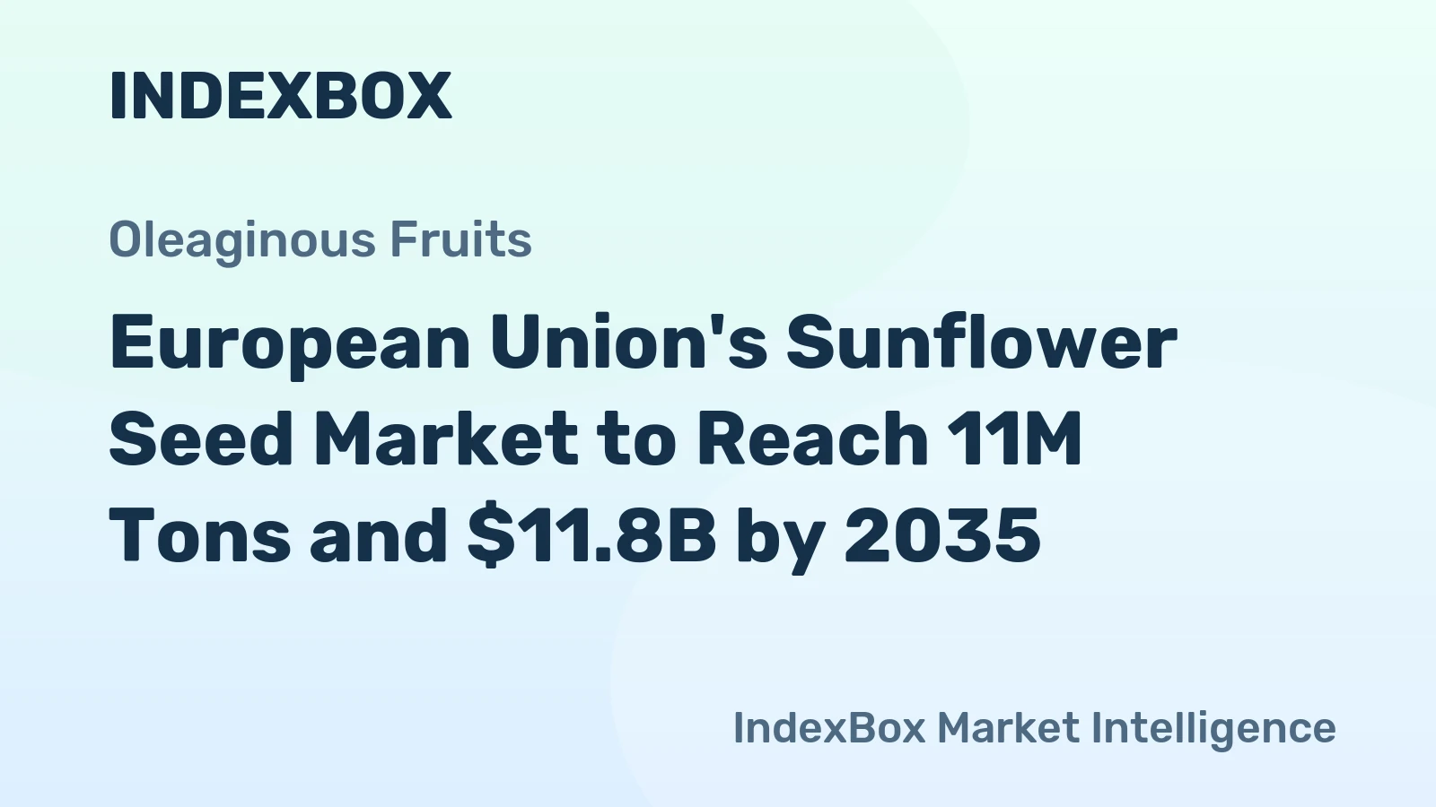 European Union's Sunflower Seed Market to Reach 11M Tons and $11.8B by 2035