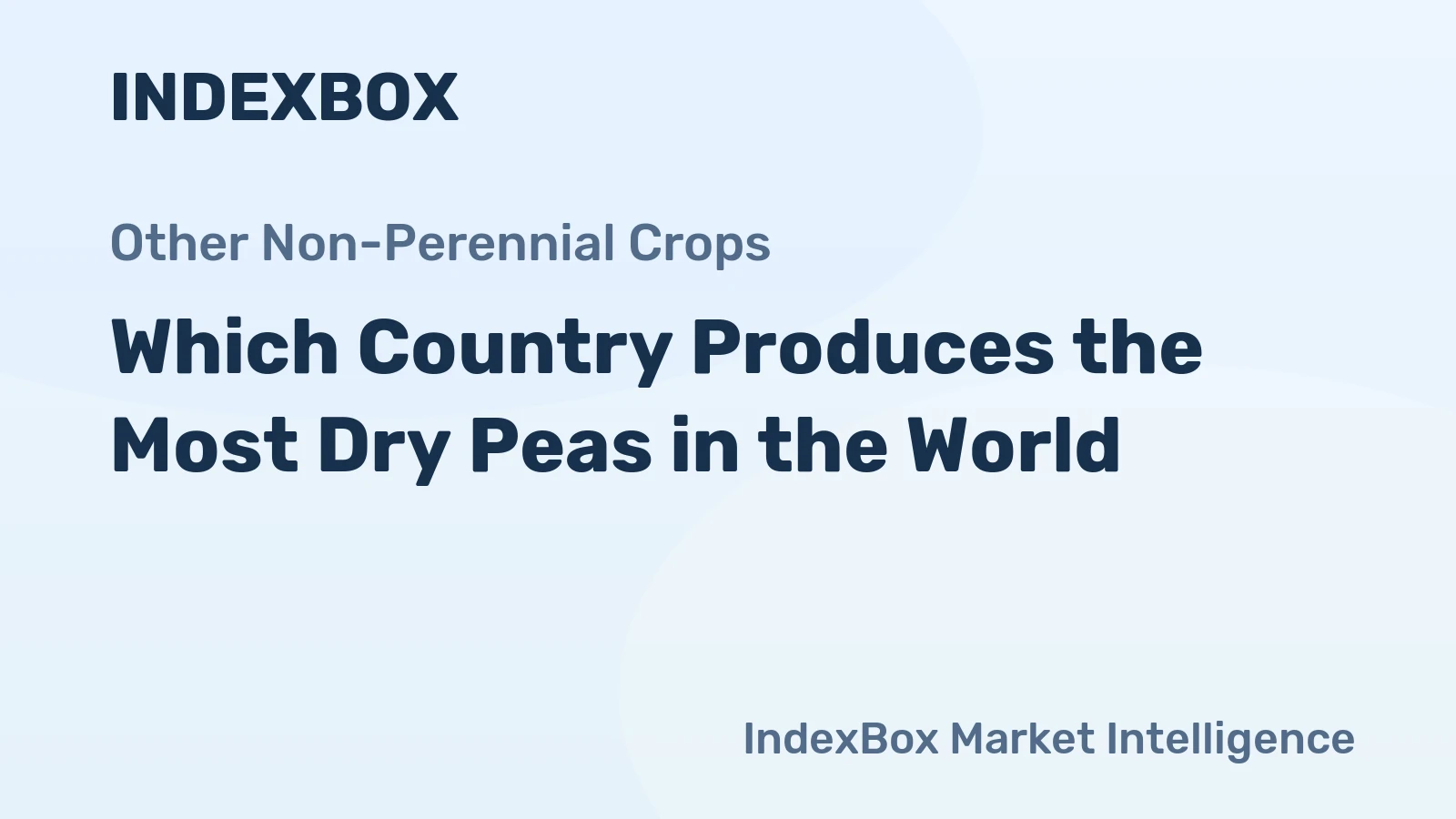 Which Country Produces the Most Dry Peas in the World?