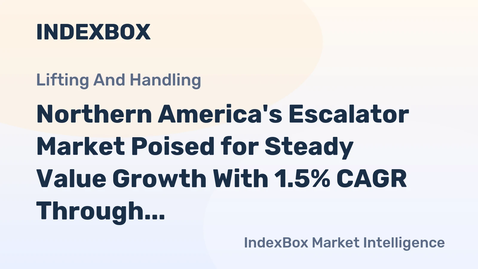 Northern America's Escalator Market Poised for Steady Value Growth With 1.5% CAGR Through 2035