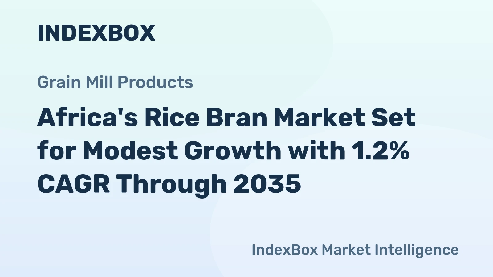 Africa's Rice Bran Market Set for Modest Growth with 1.2% CAGR Through 2035