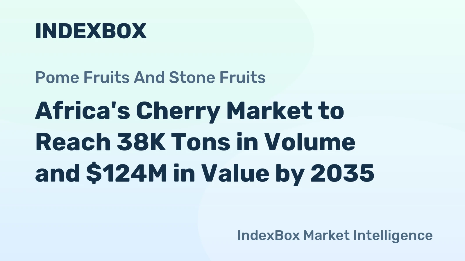 Africa's Cherry Market to Reach 38K Tons in Volume and $124M in Value by 2035