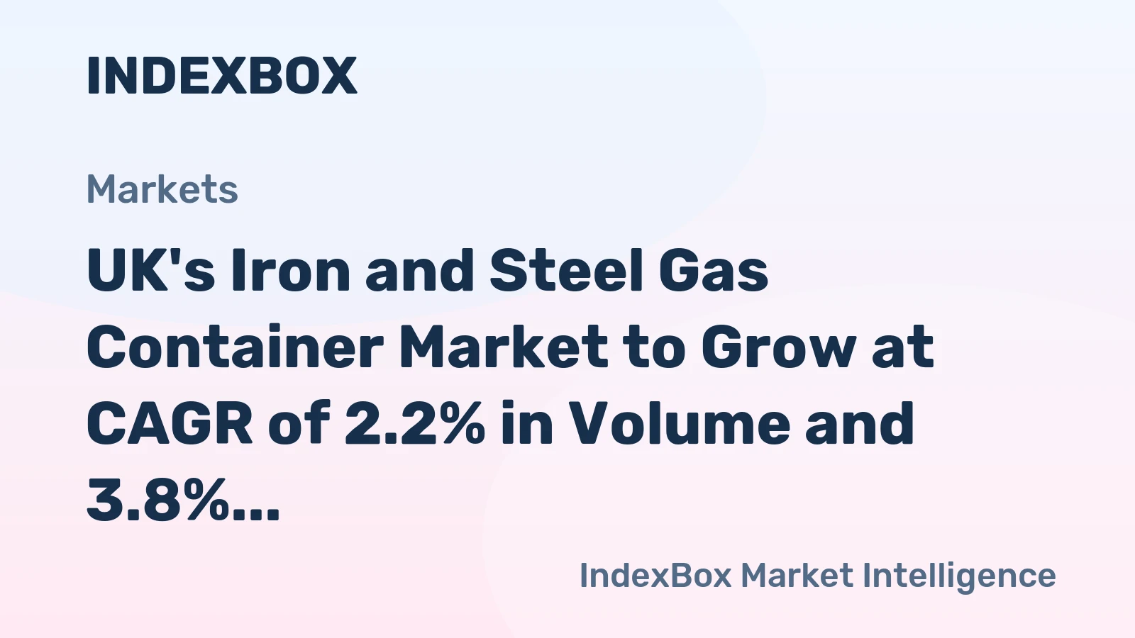 UK's Iron and Steel Gas Container Market to Grow at CAGR of 2.2% in Volume and 3.8% in Value till 2035