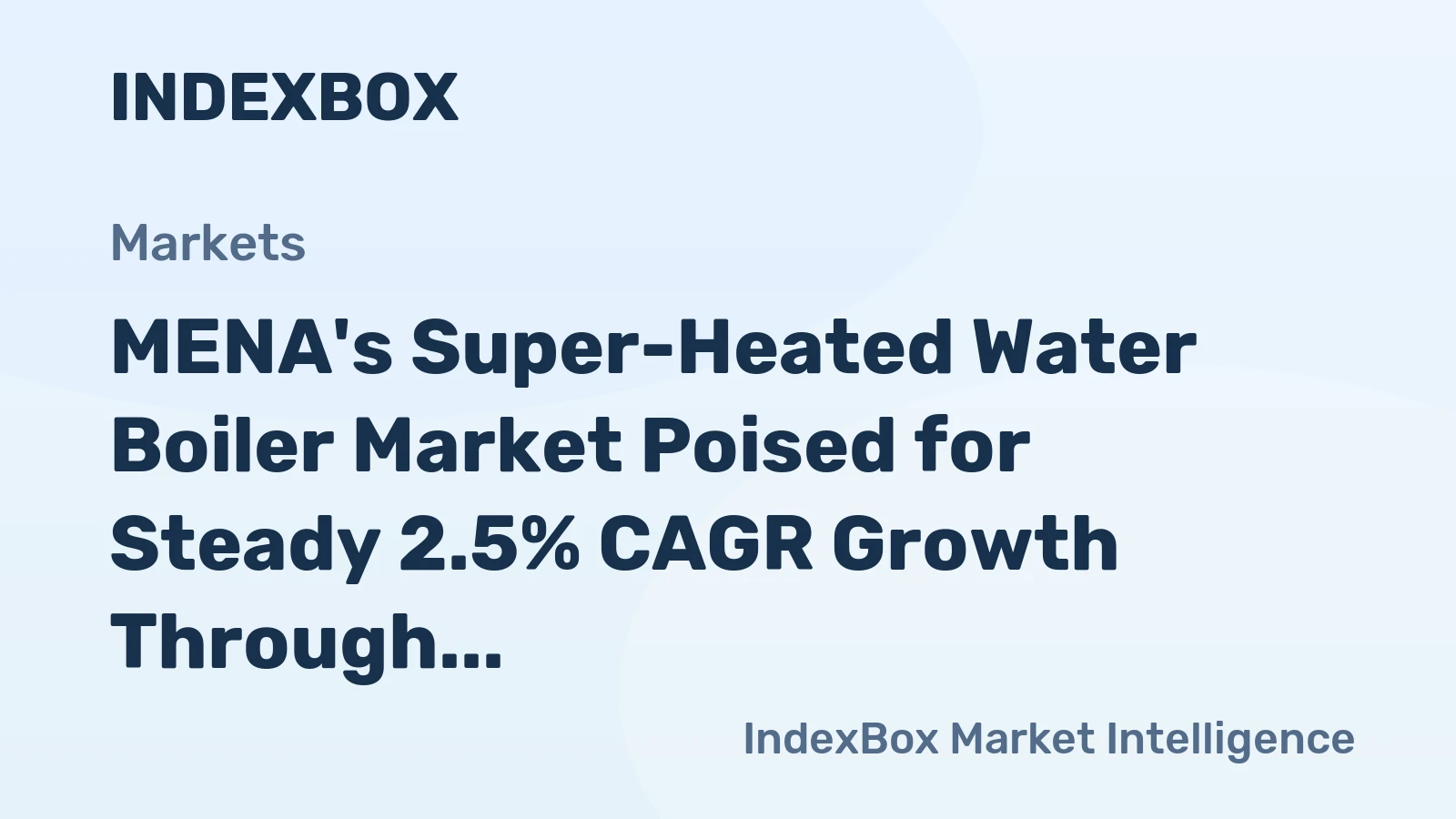 MENA's Super-Heated Water Boiler Market Poised for Steady 2.5% CAGR Growth Through 2035