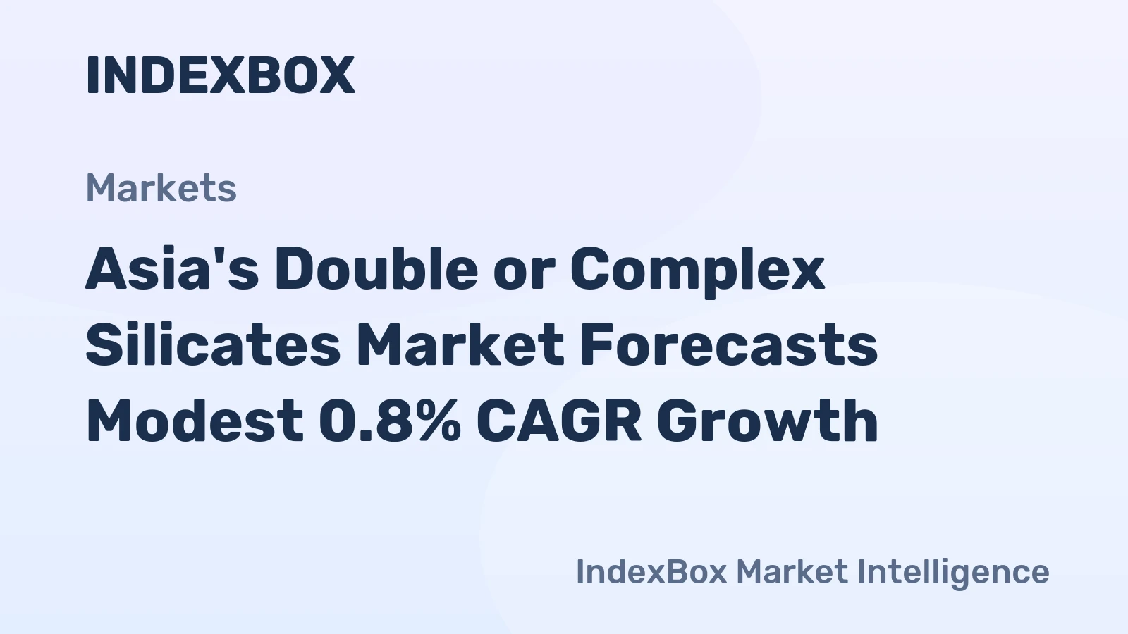 Asia's Double or Complex Silicates Market Forecasts Modest 0.8% CAGR Growth