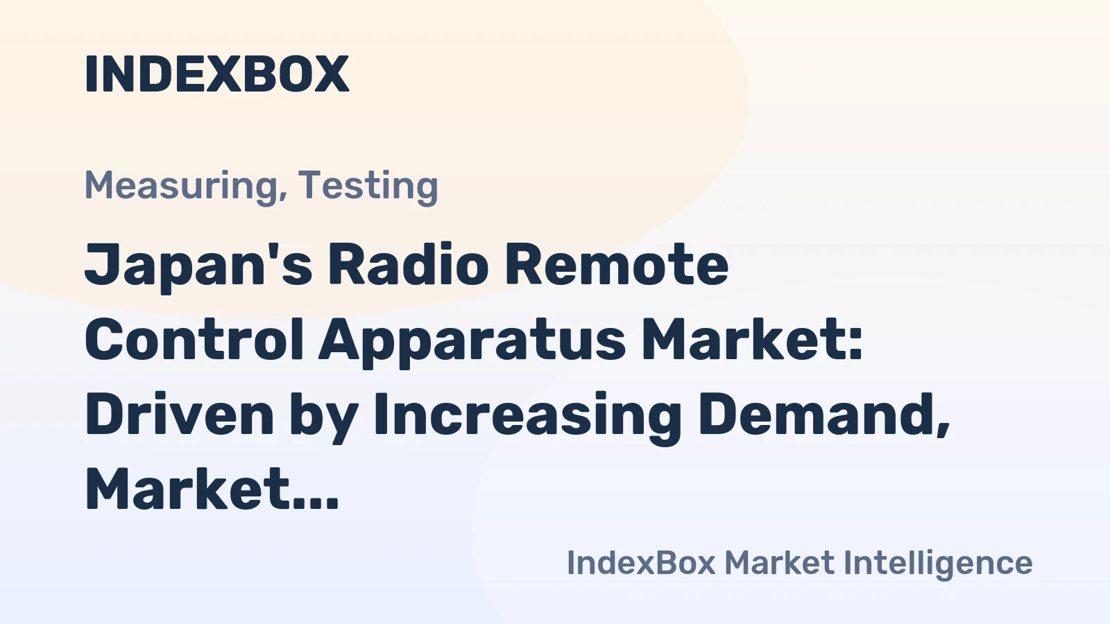 Japan's Radio Remote Control Apparatus Market: Driven by Increasing Demand, Market Volume Expected to Reach 12M Units by 2035