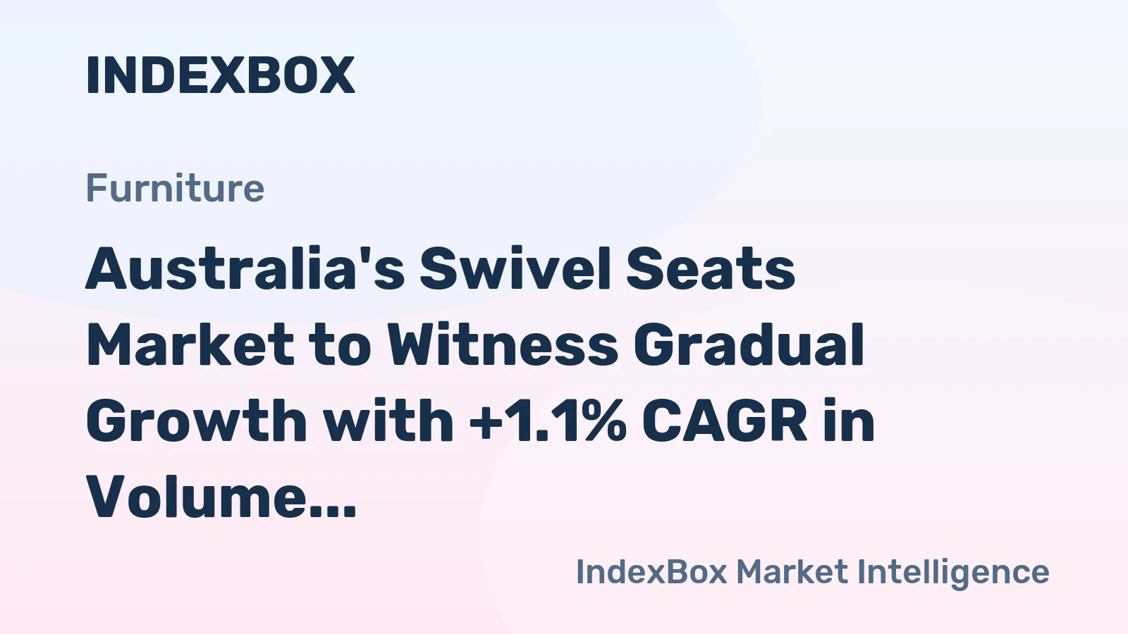 Australia's Swivel Seats Market to Witness Gradual Growth with +1.1% CAGR in Volume and +1.4% CAGR in Value by 2035