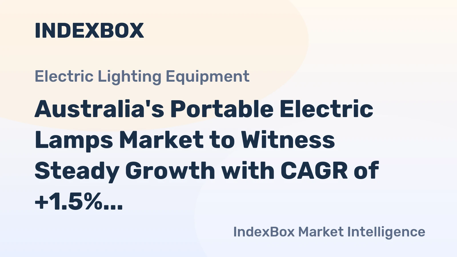 Australia's Portable Electric Lamps Market to Witness Steady Growth with CAGR of +1.5% from 2024 to 2035