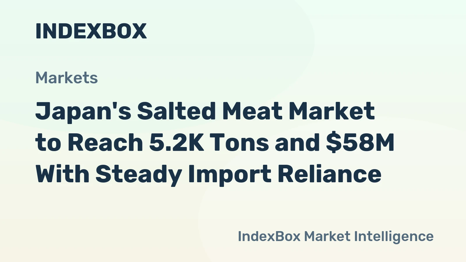 Japan's Salted Meat Market to Reach 5.2K Tons and $58M With Steady Import Reliance