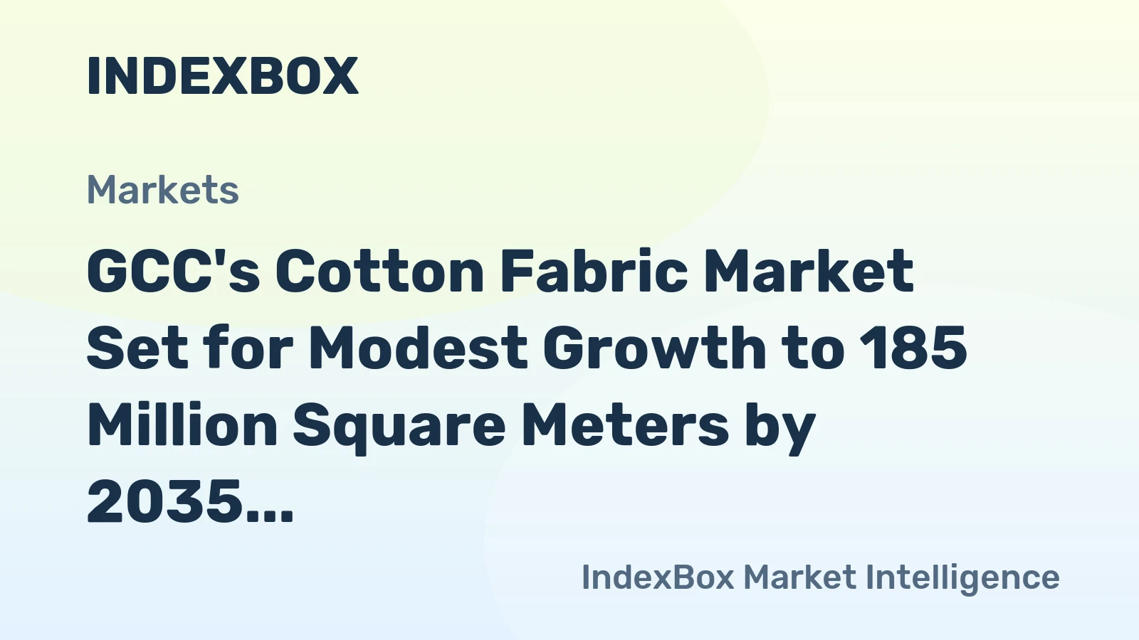 GCC's Cotton Fabric Market Set for Modest Growth to 185 Million Square Meters by 2035