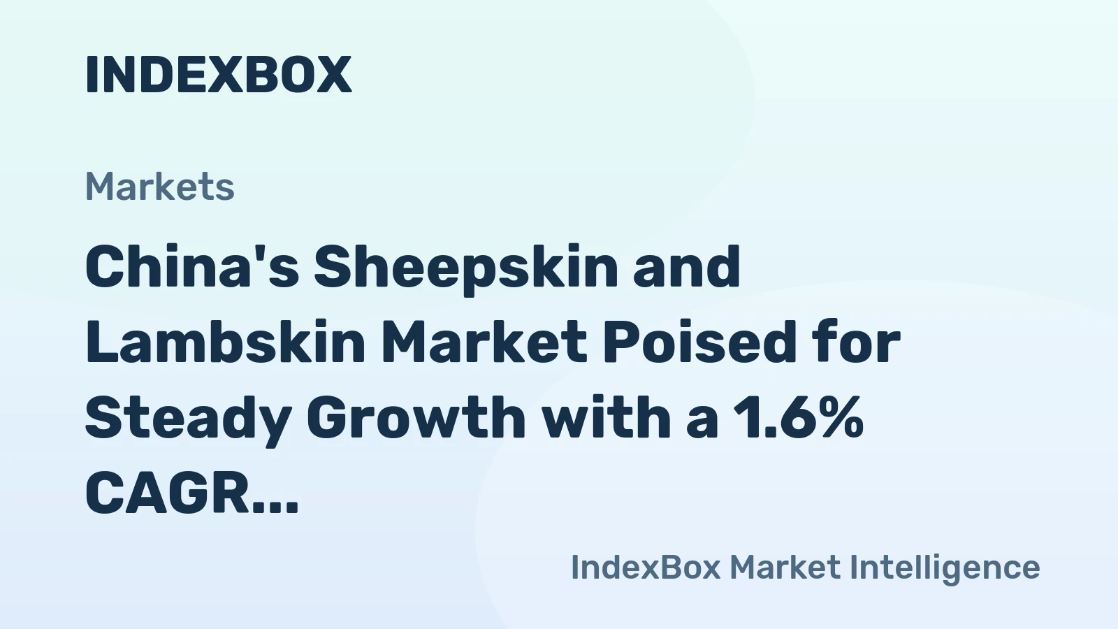 China's Sheepskin and Lambskin Market Poised for Steady Growth with a 1.6% CAGR