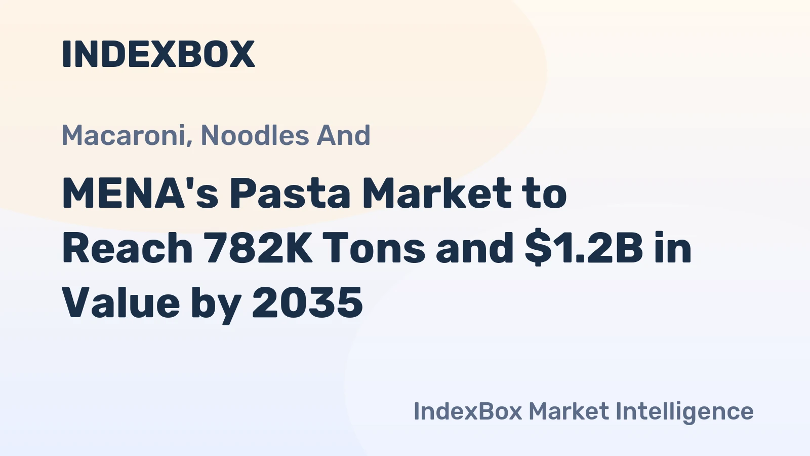 MENA's Pasta Market to Reach 782K Tons and $1.2B in Value by 2035