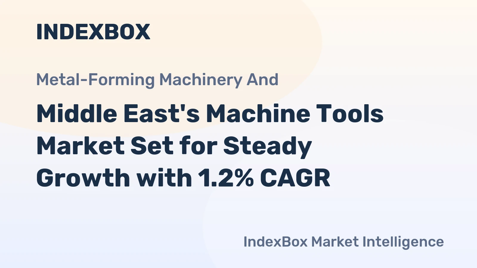 Middle East's Machine Tools Market Set for Steady Growth with 1.2% CAGR