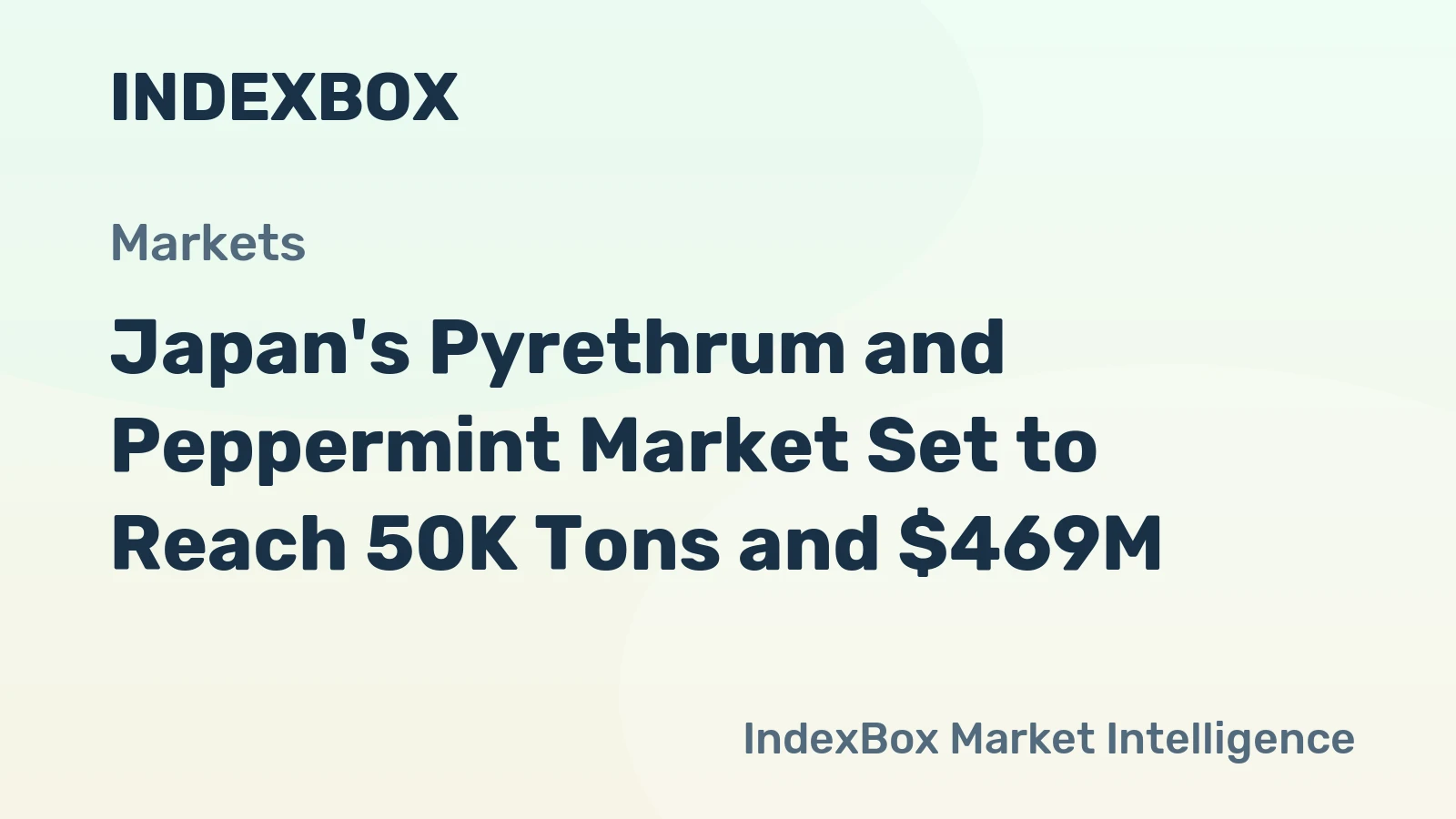 Japan's Pyrethrum and Peppermint Market Set to Reach 50K Tons and $469M