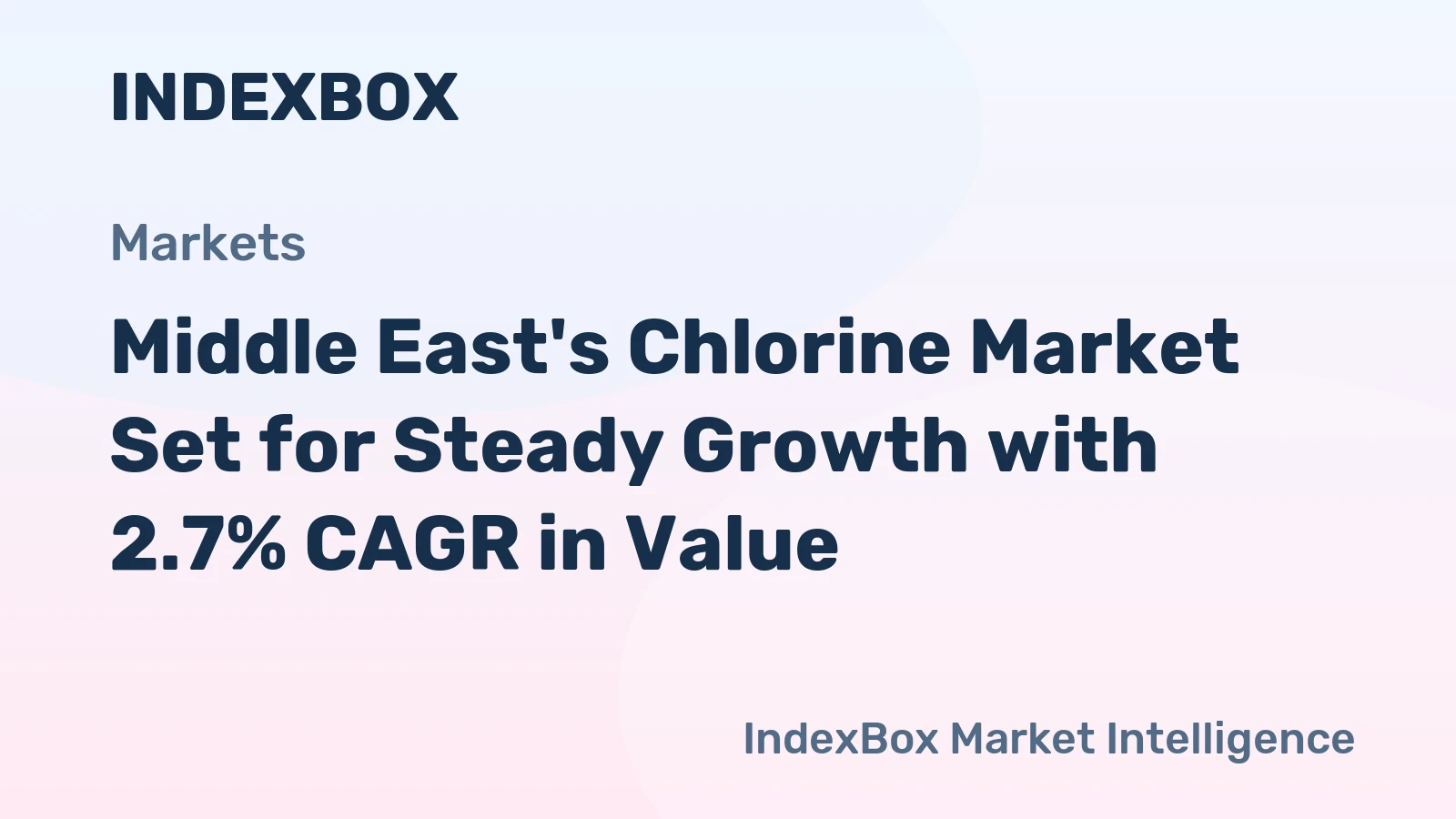 Middle East's Chlorine Market Set for Steady Growth with 2.7% CAGR in Value