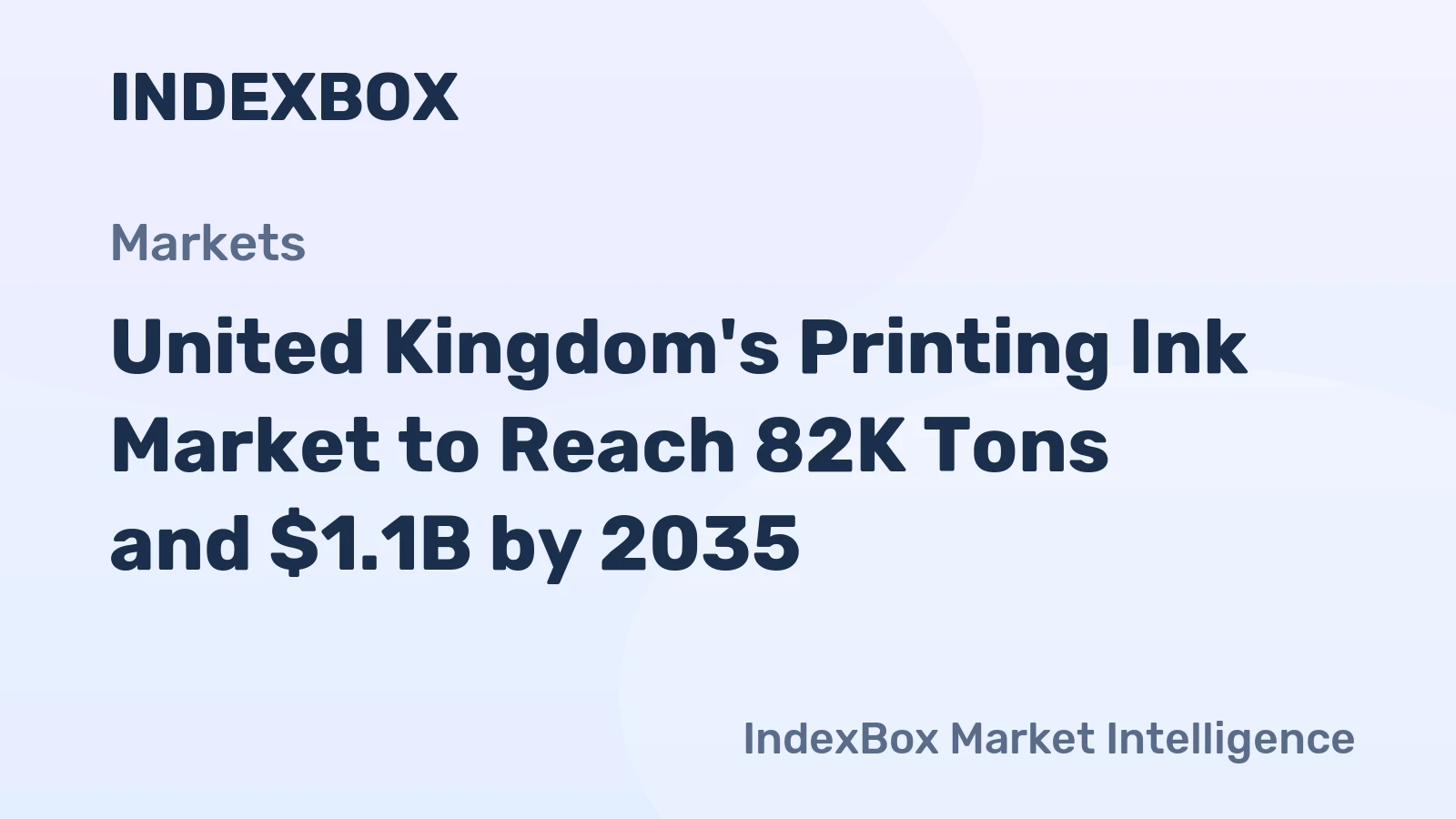 United Kingdom's Printing Ink Market to Reach 82K Tons and $1.1B by 2035