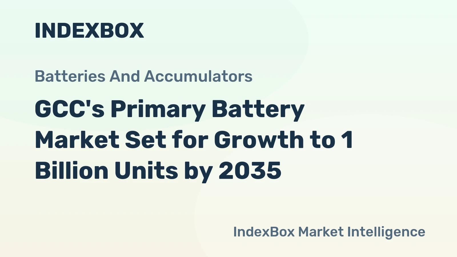 GCC's Primary Battery Market Set for Growth to 1 Billion Units by 2035