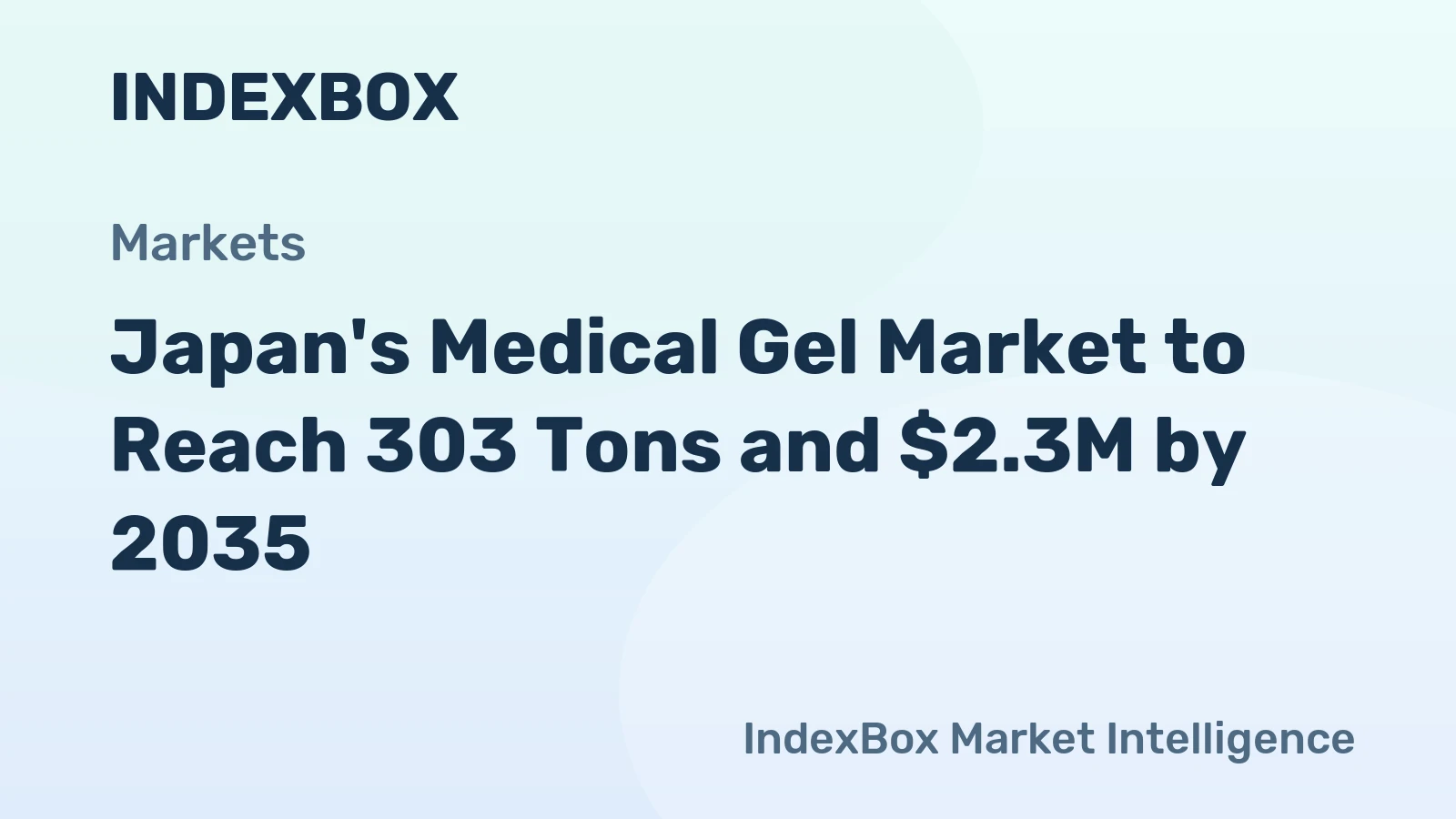 Japan's Medical Gel Market to Reach 303 Tons and $2.3M by 2035