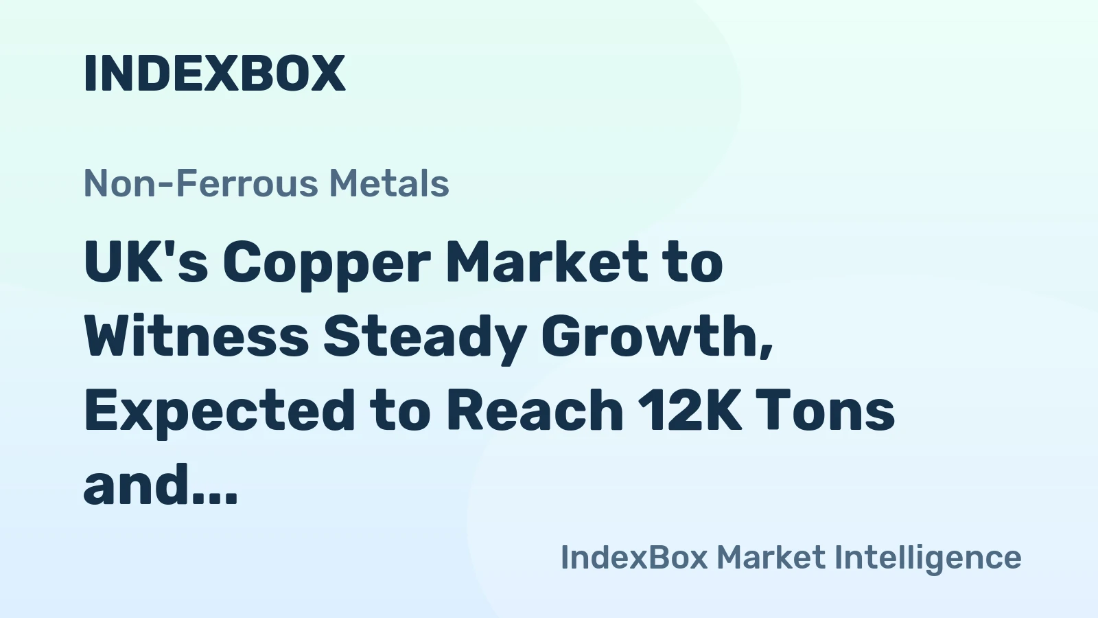 UK's Copper Market to Witness Steady Growth, Expected to Reach 12K Tons and $116M by 2035