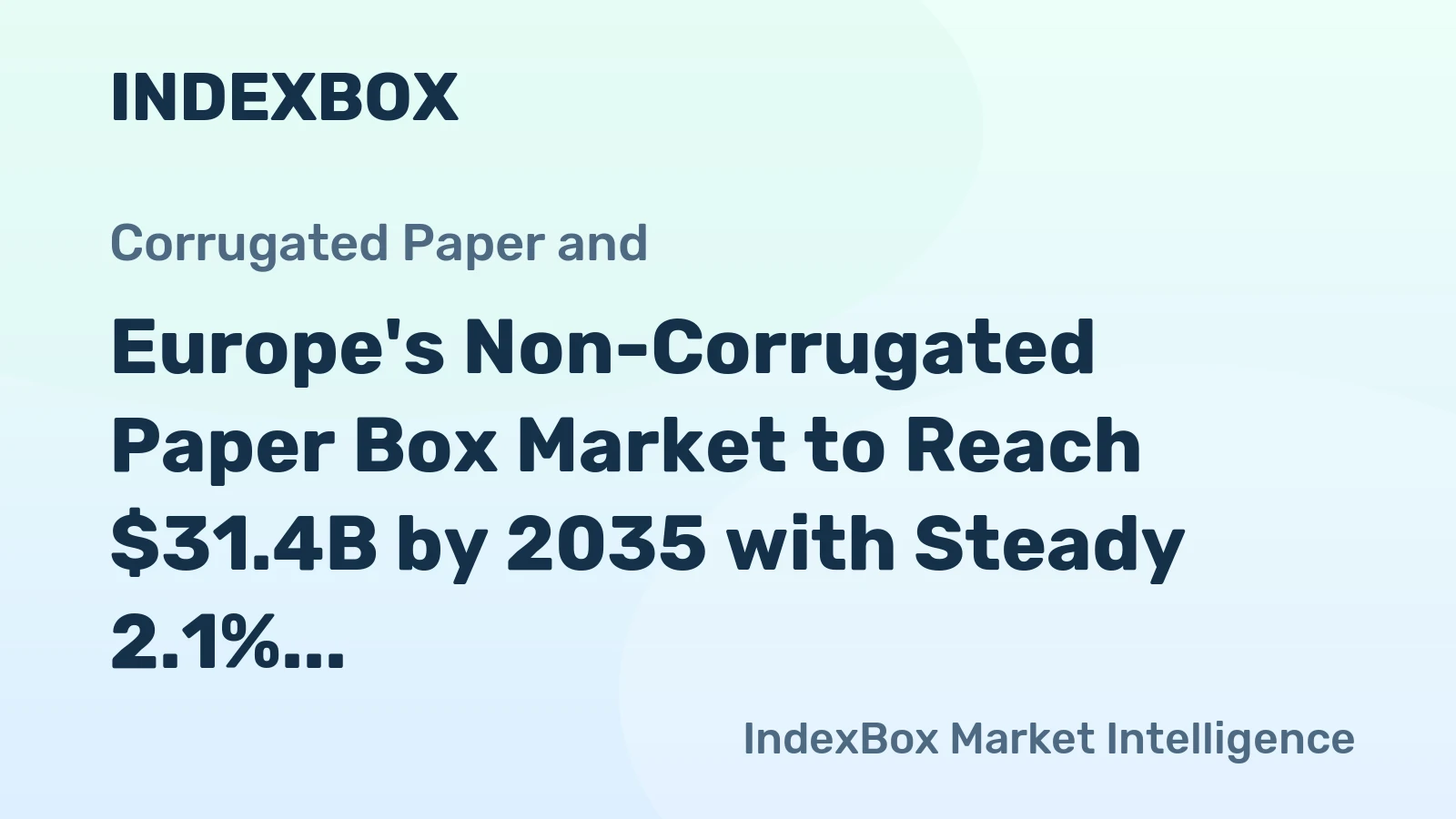 Europe's Non-Corrugated Paper Box Market to Reach $31.4B by 2035 with Steady 2.1% CAGR Growth