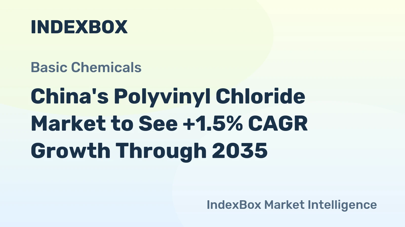 China's Polyvinyl Chloride Market to See +1.5% CAGR Growth Through 2035