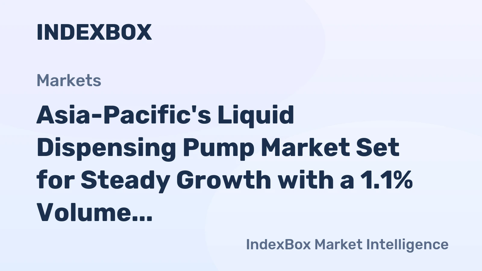 Asia-Pacific's Liquid Dispensing Pump Market Set for Steady Growth with a 1.1% Volume CAGR Through 2035
