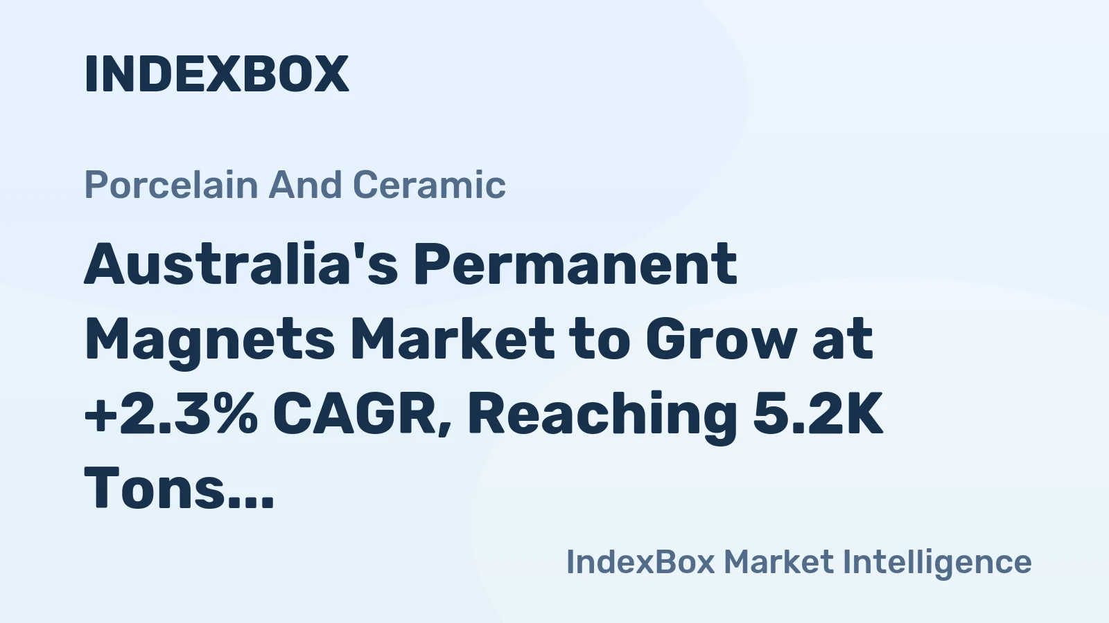 Australia's Permanent Magnets Market to Grow at +2.3% CAGR, Reaching 5.2K Tons by 2035