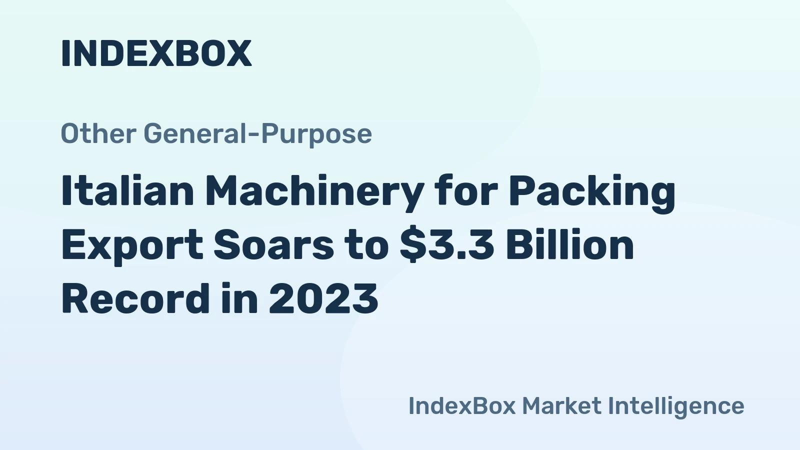 Italian Machinery for Packing Export Soars to $3.3 Billion Record in 2023