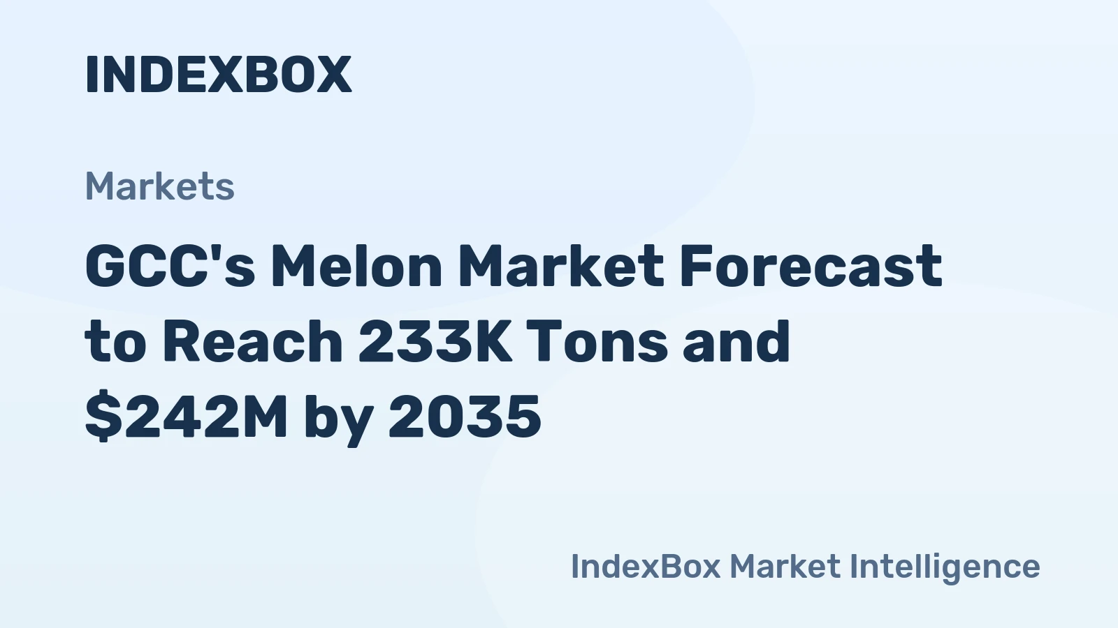 GCC's Melon Market Forecast to Reach 233K Tons and $242M by 2035