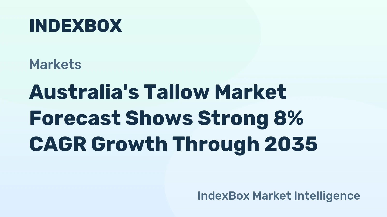 Australia's Tallow Market Forecast Shows Strong 8% CAGR Growth Through 2035