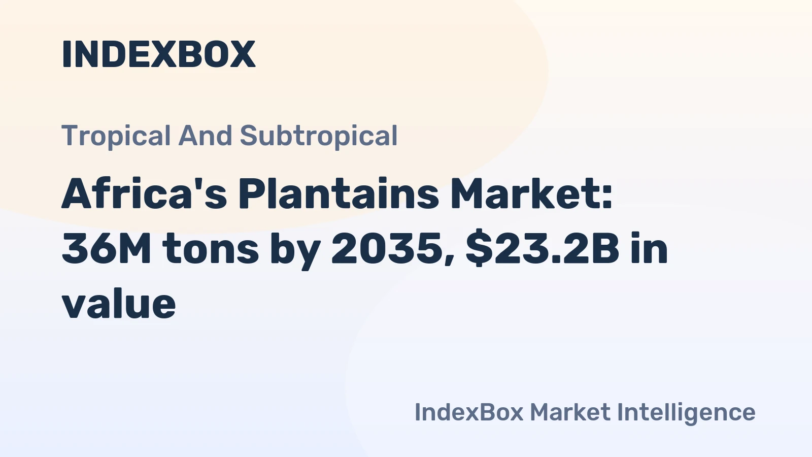 Africa's Plantains Market: 36M tons by 2035, $23.2B in value